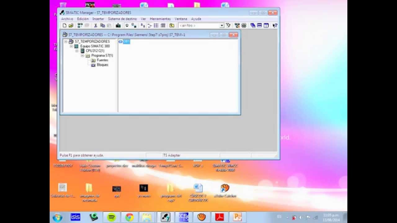 Video tutorial temporizadores simatic step7