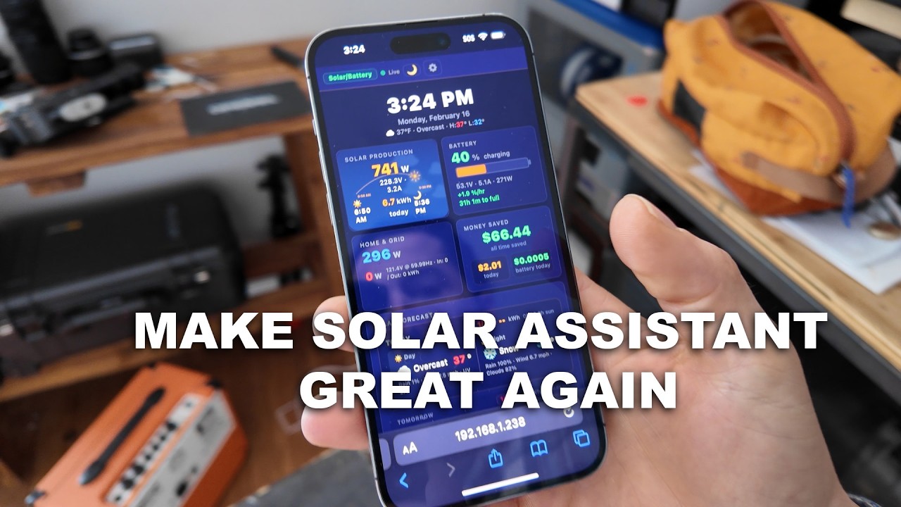 Visual Dashboard for Solar Assistant