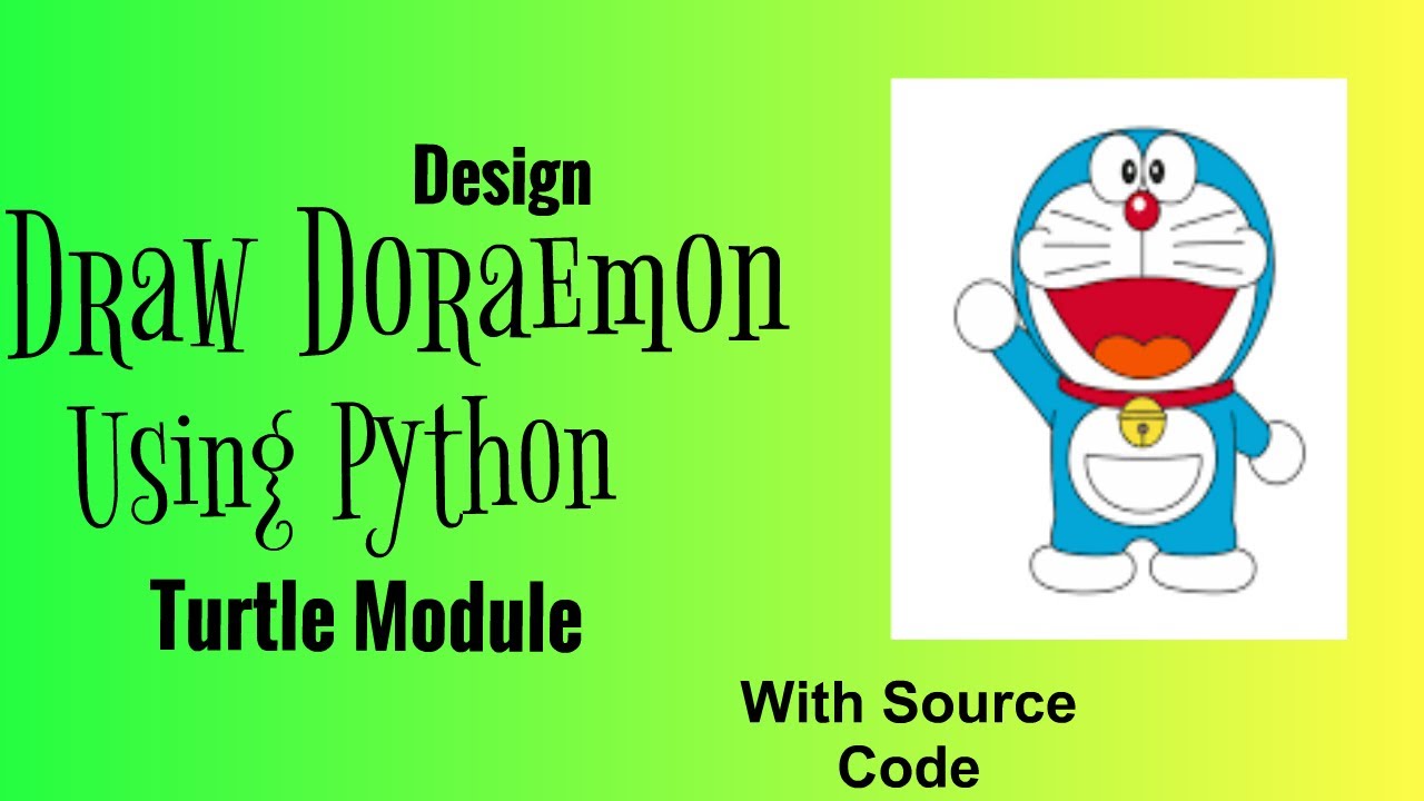 Draw Doraemon || Using Python Turtle || The Stylish Coder