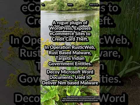 WordPress plugin Expose Sites. Rust Malware, Targets Indian Government. Word Documents, Nim Malware