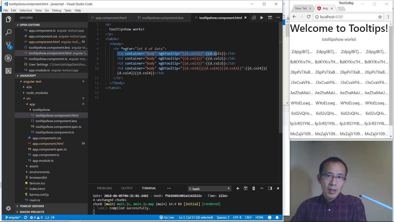 Angular coding 2 Add tooltips in table cells
