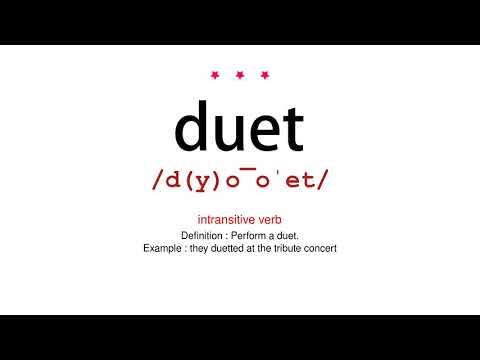 How to pronounce duet - Vocab Today