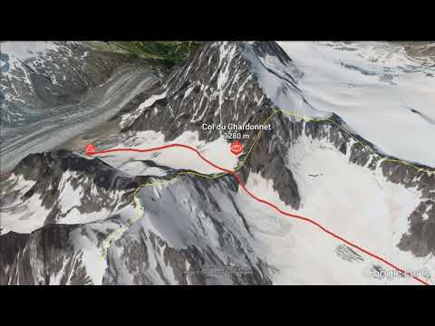 Haute Route Chamonix-Zermatt Classic_ day1_Ref Argentiere to Cabane Trient 3Dflight