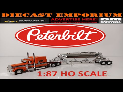 1:87 HO Scale Trucks N'Stuff Peterbilt 389 Sleeper Cab with Pneumatic Tank Trailer