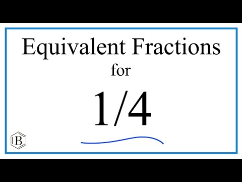 How to Find Equivalent Fractions for 1/4