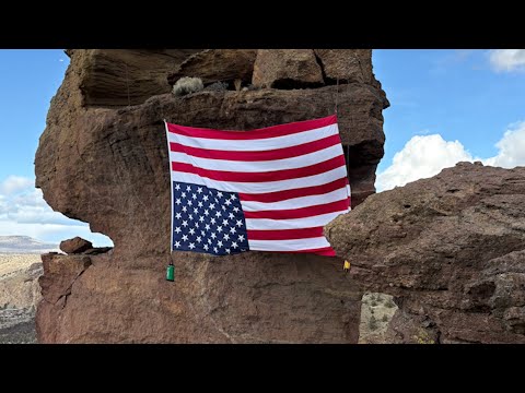 Did hanging U.S. flag upside down at Smith Rock break the rules?
