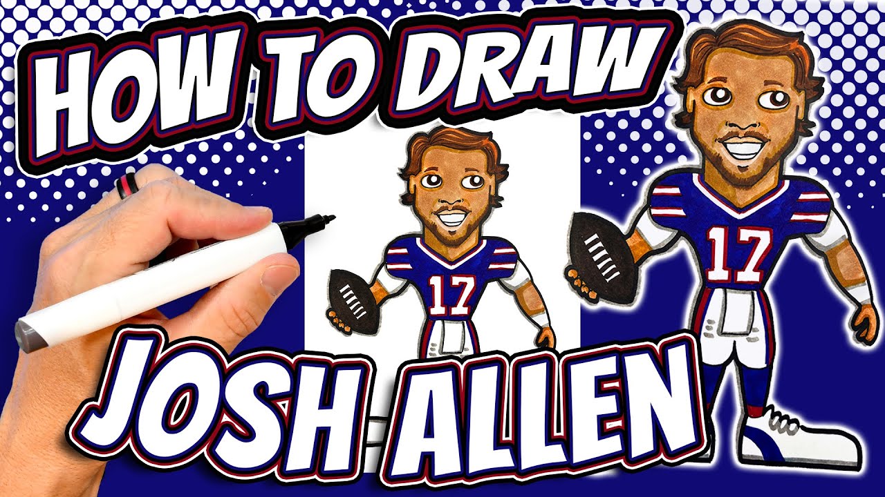 How to Draw Josh Allen - Buffalo Bills NFL Football Quarterback