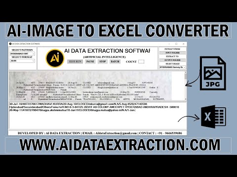 Image to Excel / .xlsx AI Data Extraction Converter Software for Data Entry Free Download