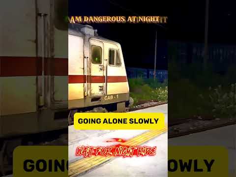 Wap 7 loco full speed at night #trending #railwaycontent #assistantlocopilot #study #motivation