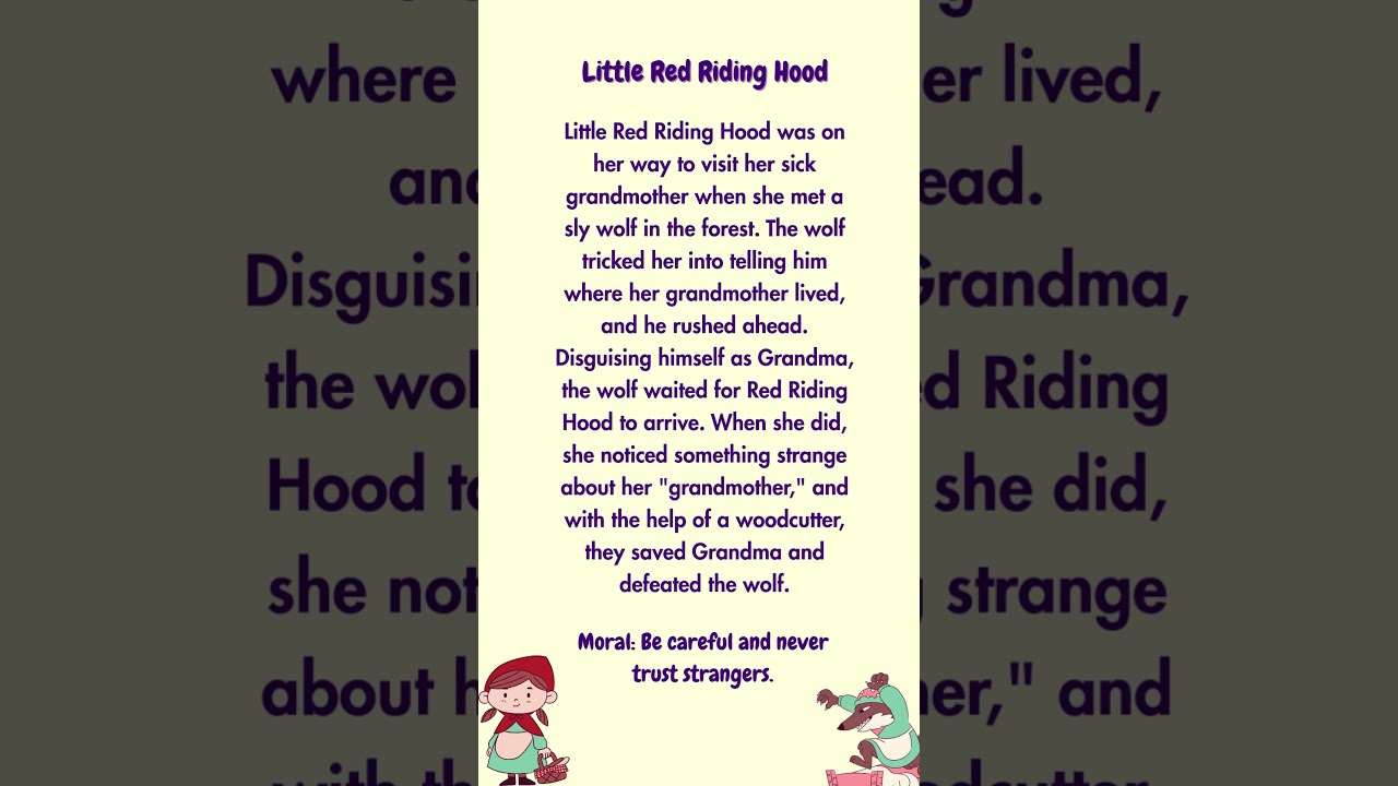 Little Red Riding Hood | Classic Short Story for Kids | Fairy Tale | @StoriesForReading