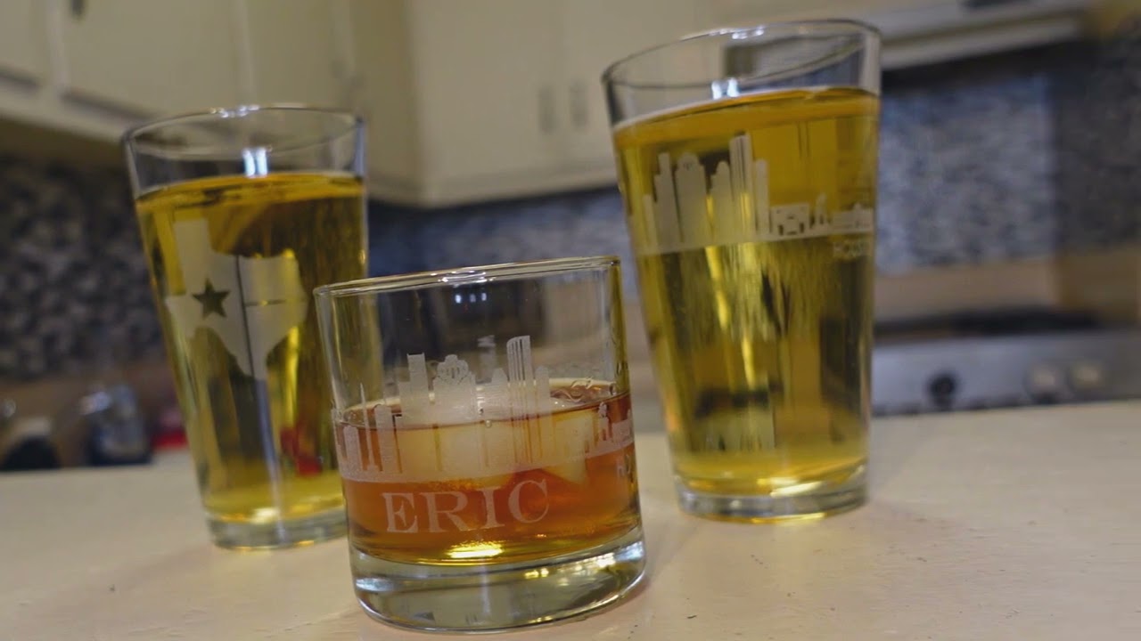 Custom Engraved Texas Pint Glasses