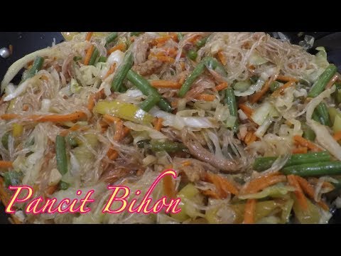 PANCIT BIHON WITH LEFTOVER CHICKEN
