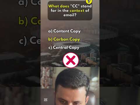What does “CC” stand for in the context of email? #triviaquiz #triviaquestionsandanswers #shorts