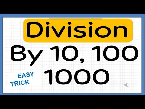 Division by 10,100 and 1000 easiest trick