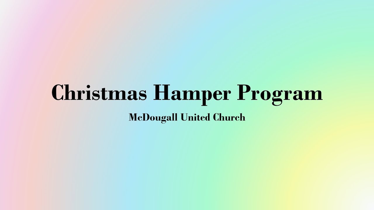 McDougall Christmas Hampers 2015