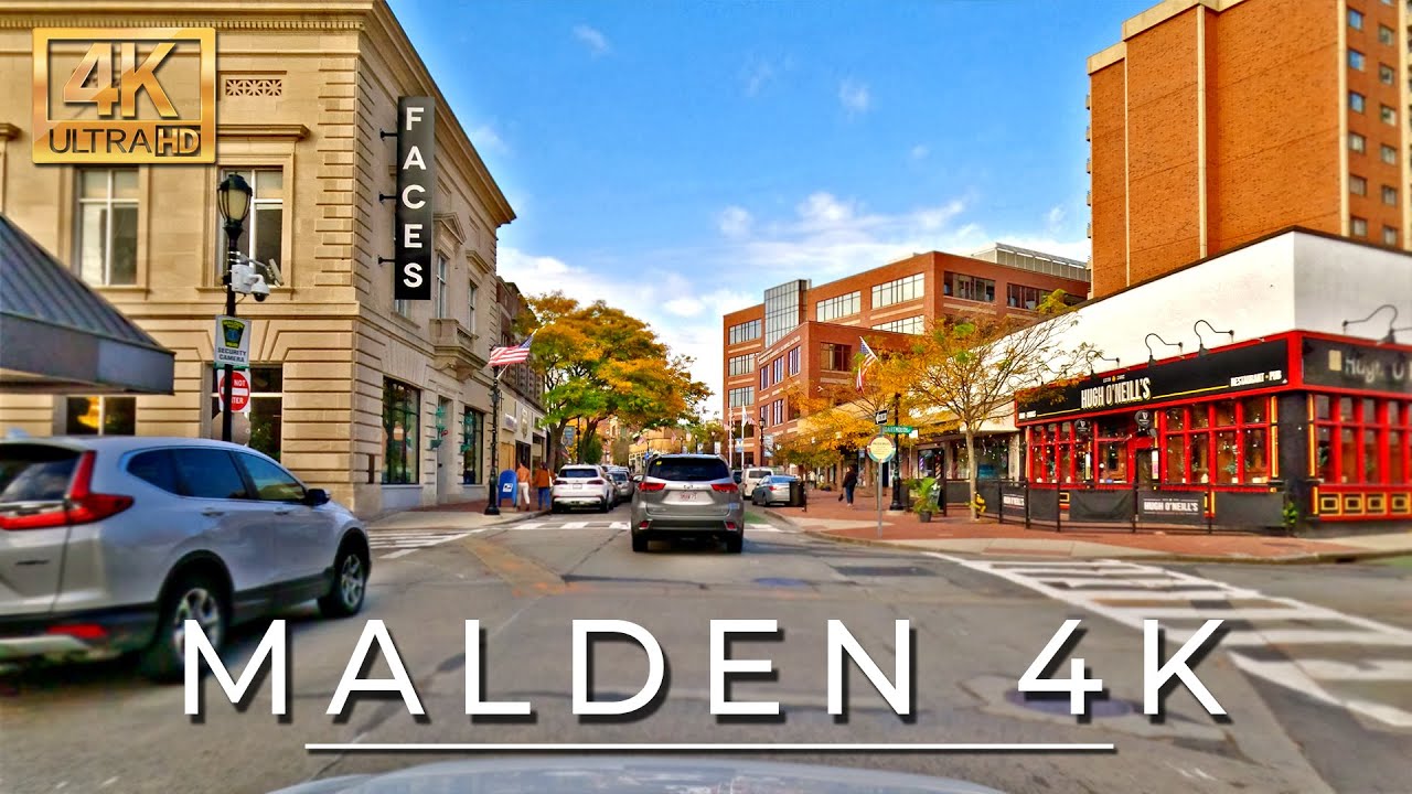 Malden, Massachusetts - 4k Driving Tour - #NewEngland Fall Foliage 2023