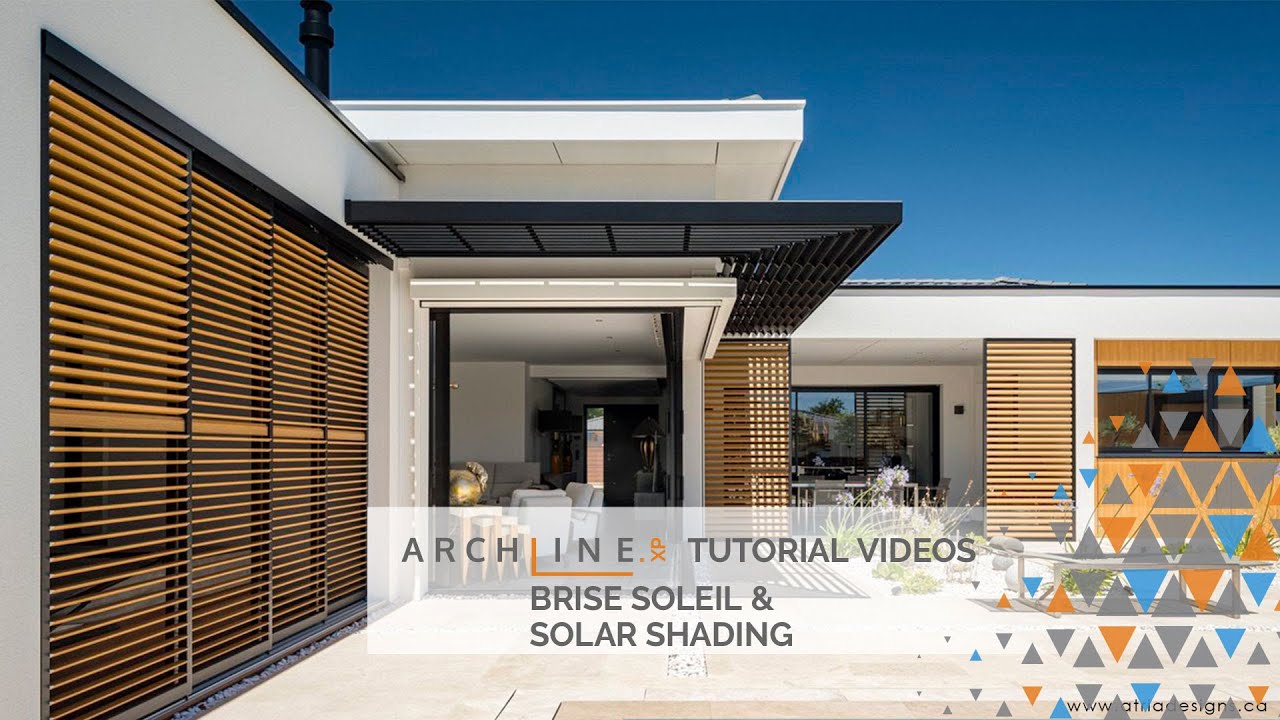 Brise Soleil and Solar Shading - ARCHLine.XP tutorial