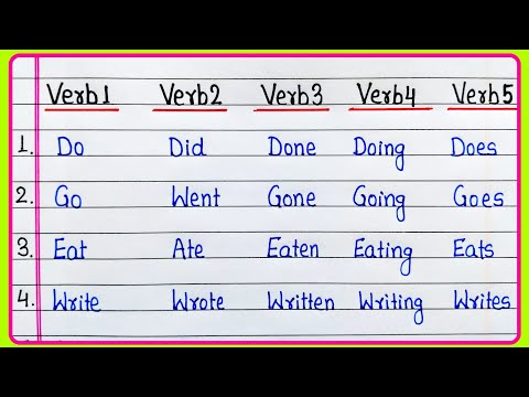 50 Verb forms Verb1 Verb2 Verb3 Verb4 Verb5 | v1 v2 v3 v4 v5 verbs list 50 | V1 V2 V3 V4 V5