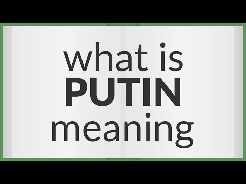 Putin | meaning of Putin