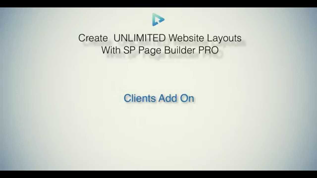 SP Pagebuilder Pro Tutorial - Clients Add on