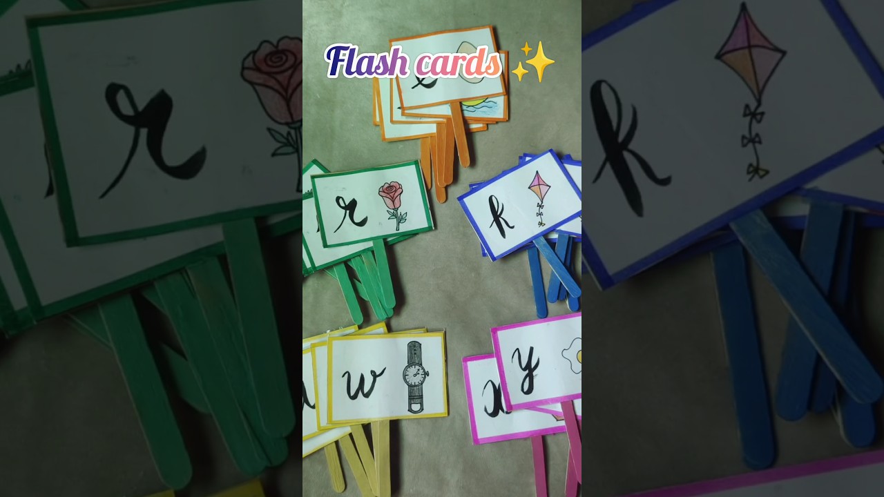 Flash card making ideas/flash cards for kids/ Flash cards kaise banate hain
