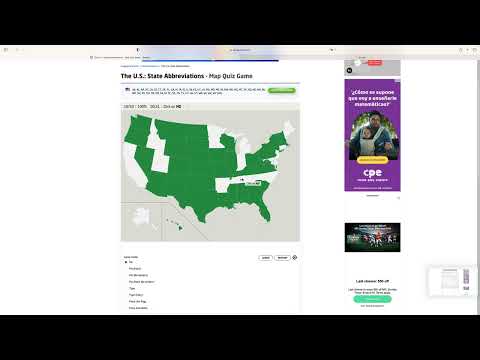 US: State Abbreviations Speedrun