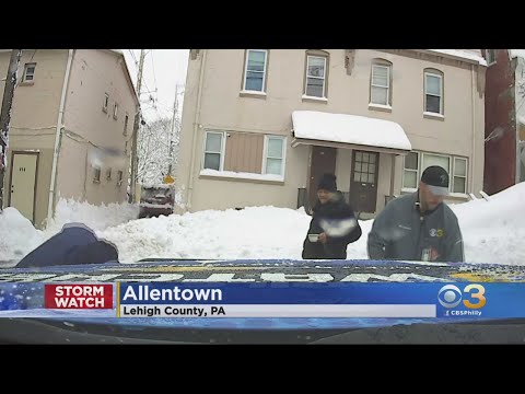 Allentown Residents Help Dig Out Stuck Mobile Weather Watcher