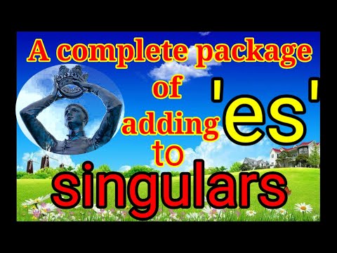 Singular and Plural- only adding'es' to singulars to make plural