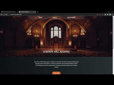 GitHub - mohantyrohan3/Seminar_Hall_Booking_System: A Modern Seminar Hall Booking System for ...