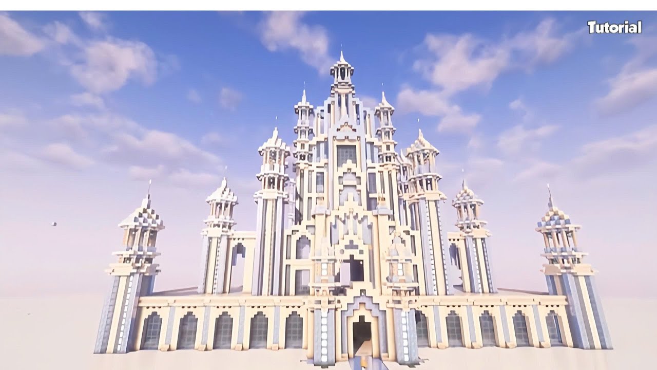 [MINECRAFT BUILDING ] build ice castle in minecraft
