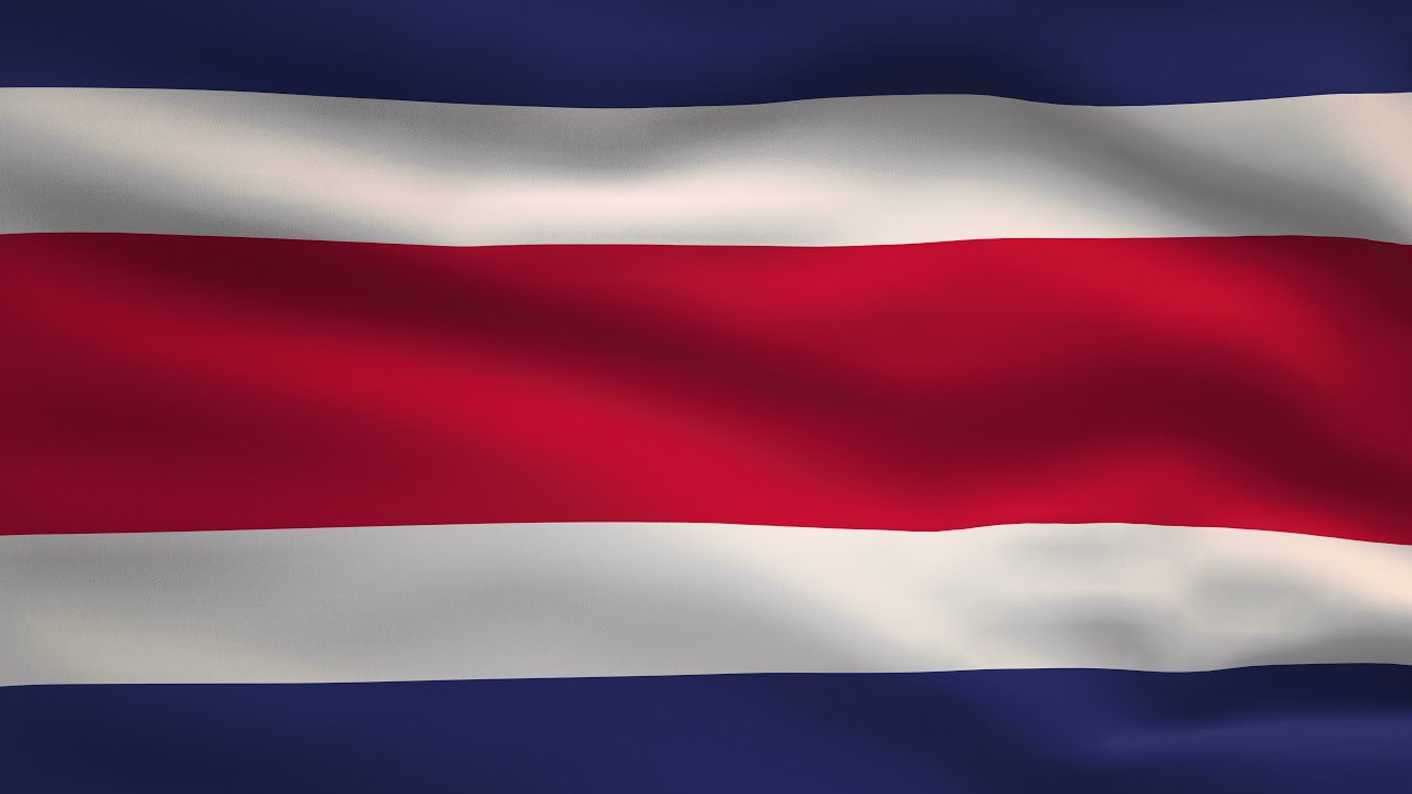 Costa Rica Waving Flag Animation | 8k Ultra HD | Flags of the World
