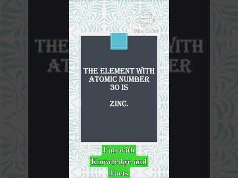 What is the element with atomic number 30? #facts #knowledge #learning #information #fun