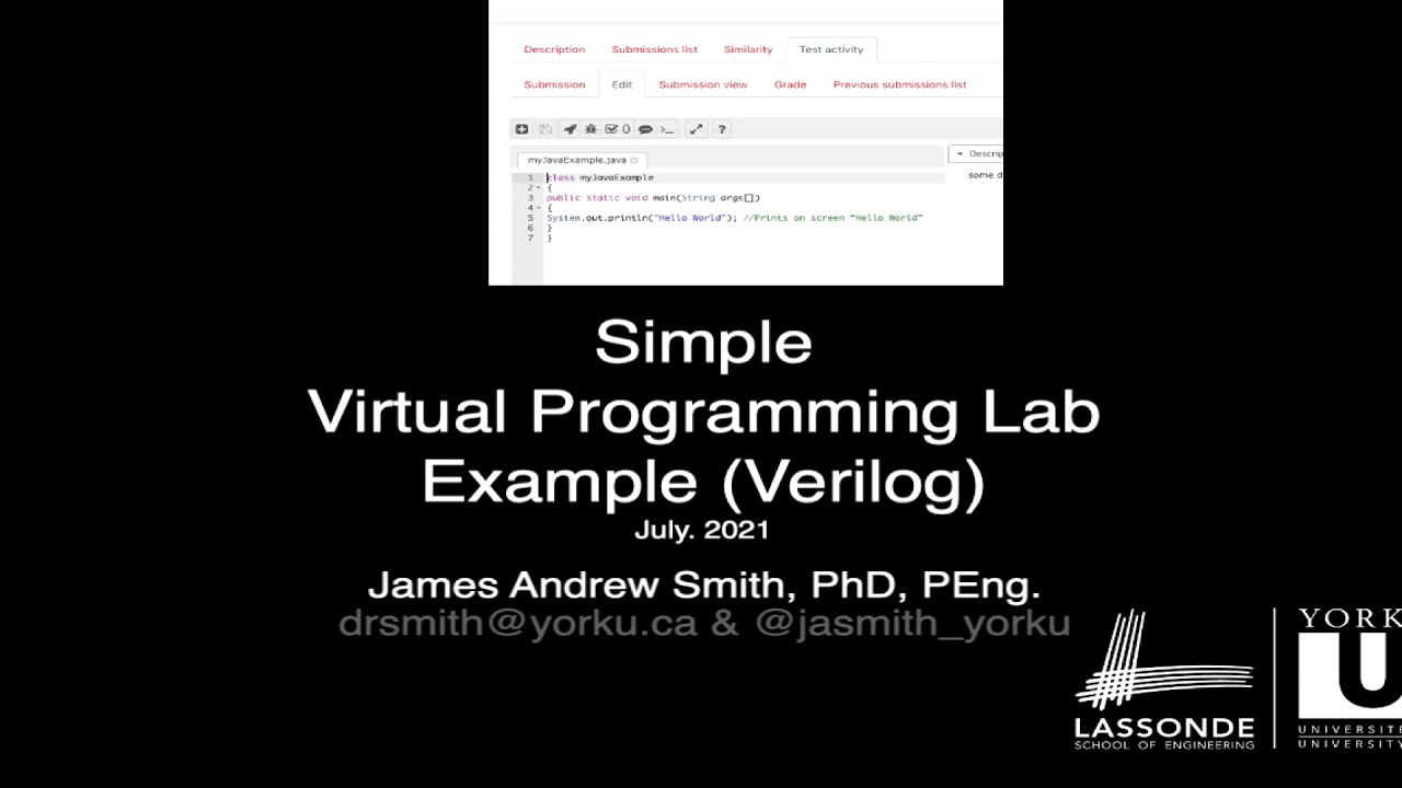 Simple Virtual Programming Lab: Verilog Example