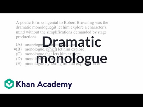 7 Dramatic monologue