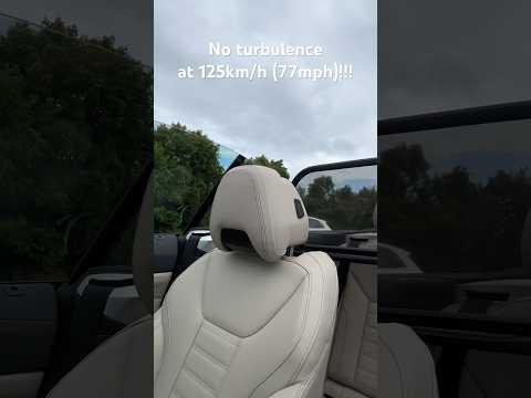 My hair isn’t even moving! Crazy good wind protection in the 2024 BMW 430i #Cabriolet! #bmw #4series