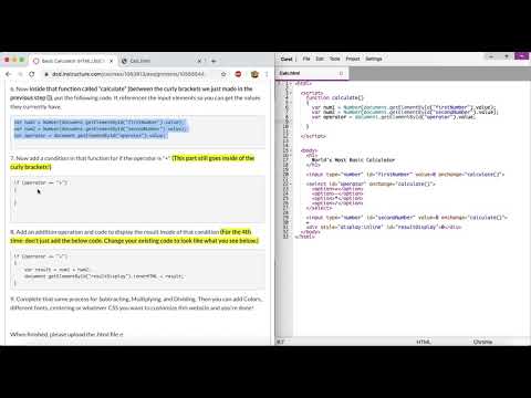 Basic Calculator Tutorial (Intro to HTML/JavaScript/CSS)