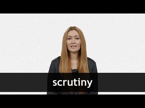 SCRUTINY definition and meaning | Collins English Dictionary