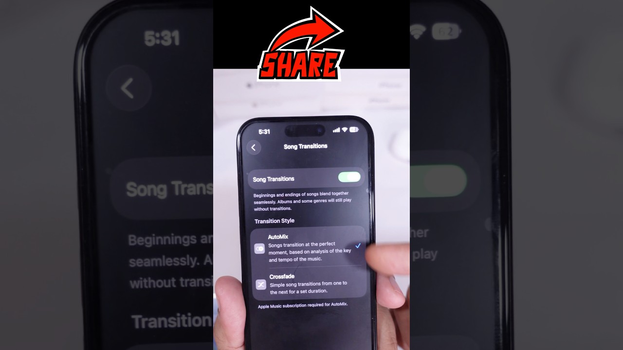 Turn On AutoMix in iOS 26 Apple Music #shorts #automix #djremix