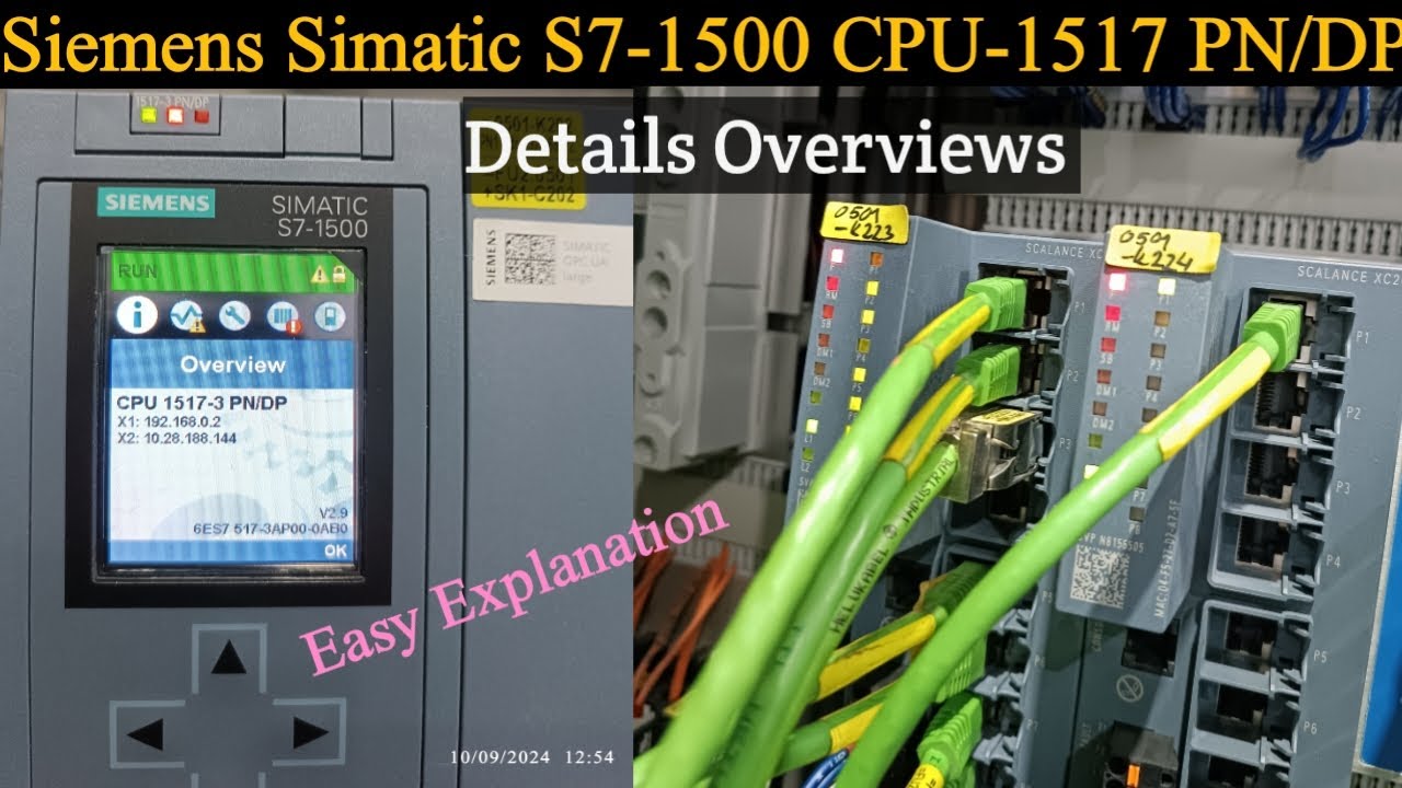 Siemens S7-1500 PLC Overview | CPU 1517 Features & Display | SIMATIC S7-1500 Controller Explained