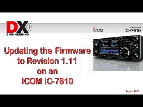 Updating the Firmware - Icom IC-7610