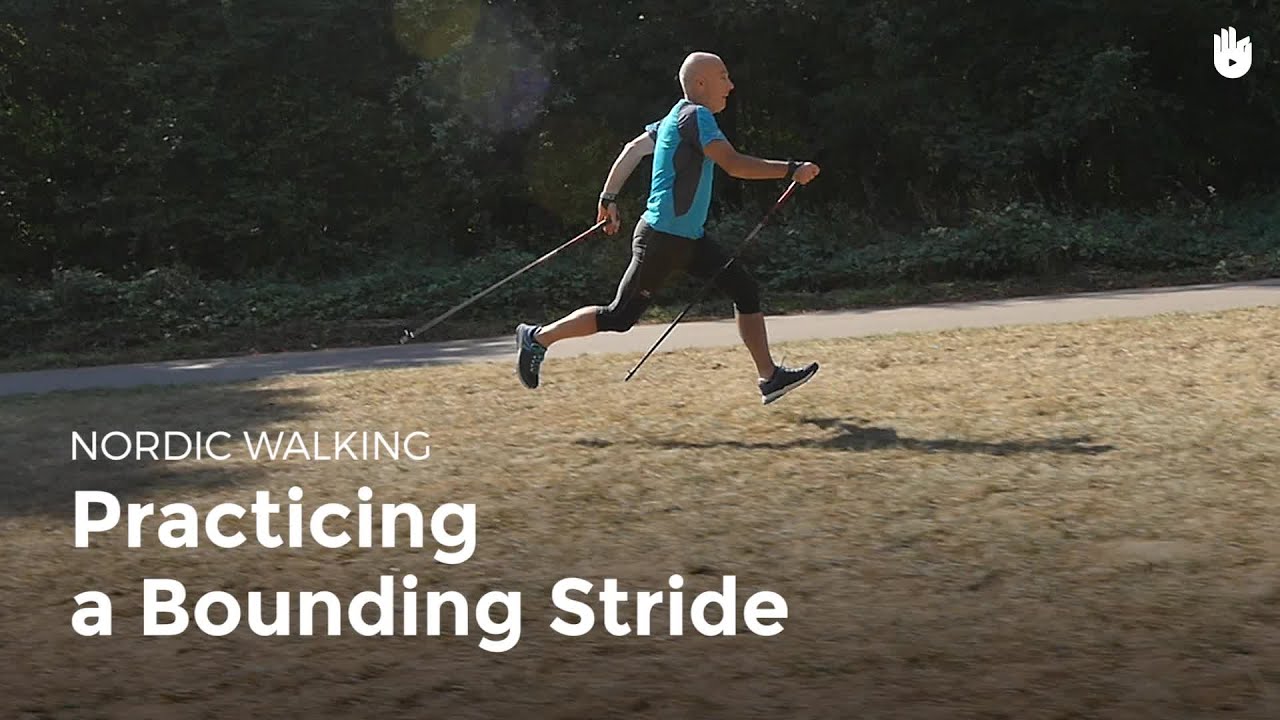 Practising a Bounding Stride - Nordic Walking | Sikana