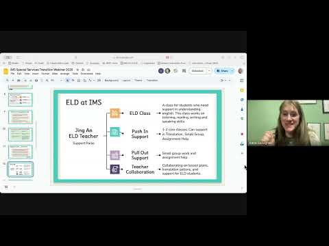 Special Services Webinar for Incoming 6th grade Families