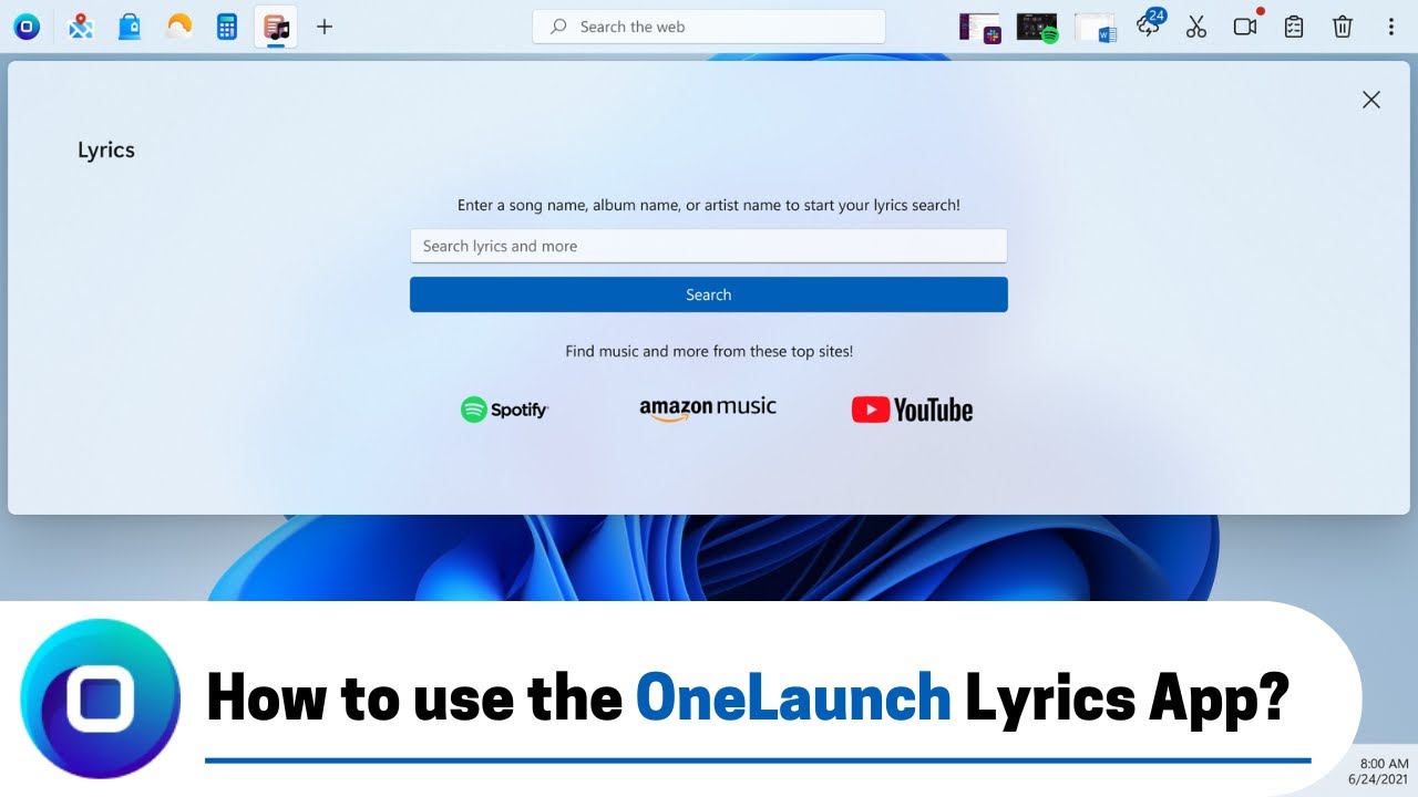 How to use the OneLaunch Lyrics App? (2023 Edition)