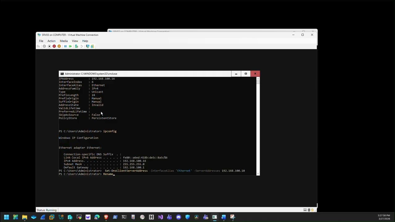 05. Managing Windows Server Core: IP Setup & Domain Integration