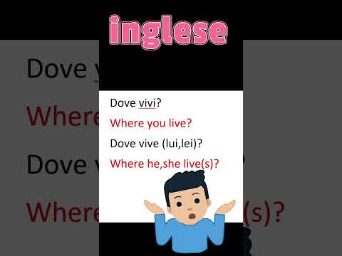 INGELESE - COME SI DICE DOVE VIVI? WHERE YOU LIVE? #inglese #imparainglese