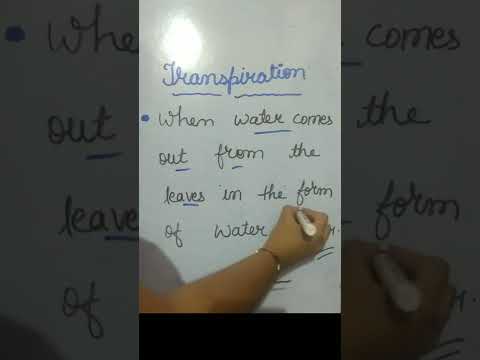 Transpiration// Complete Definition of Transpiration #shorts #studyshort #science #transpiration