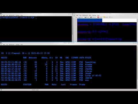 Aircrack-ng and Crunch Usage Example (Part 1) Video Lecture - Learn Ethical