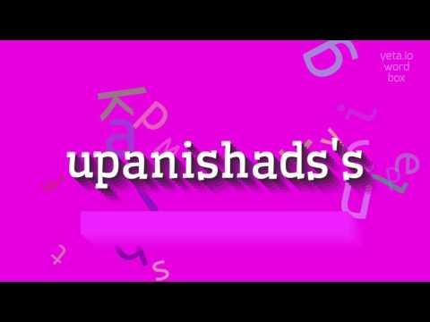 How to say "upanishads's"! (High Quality Voices)