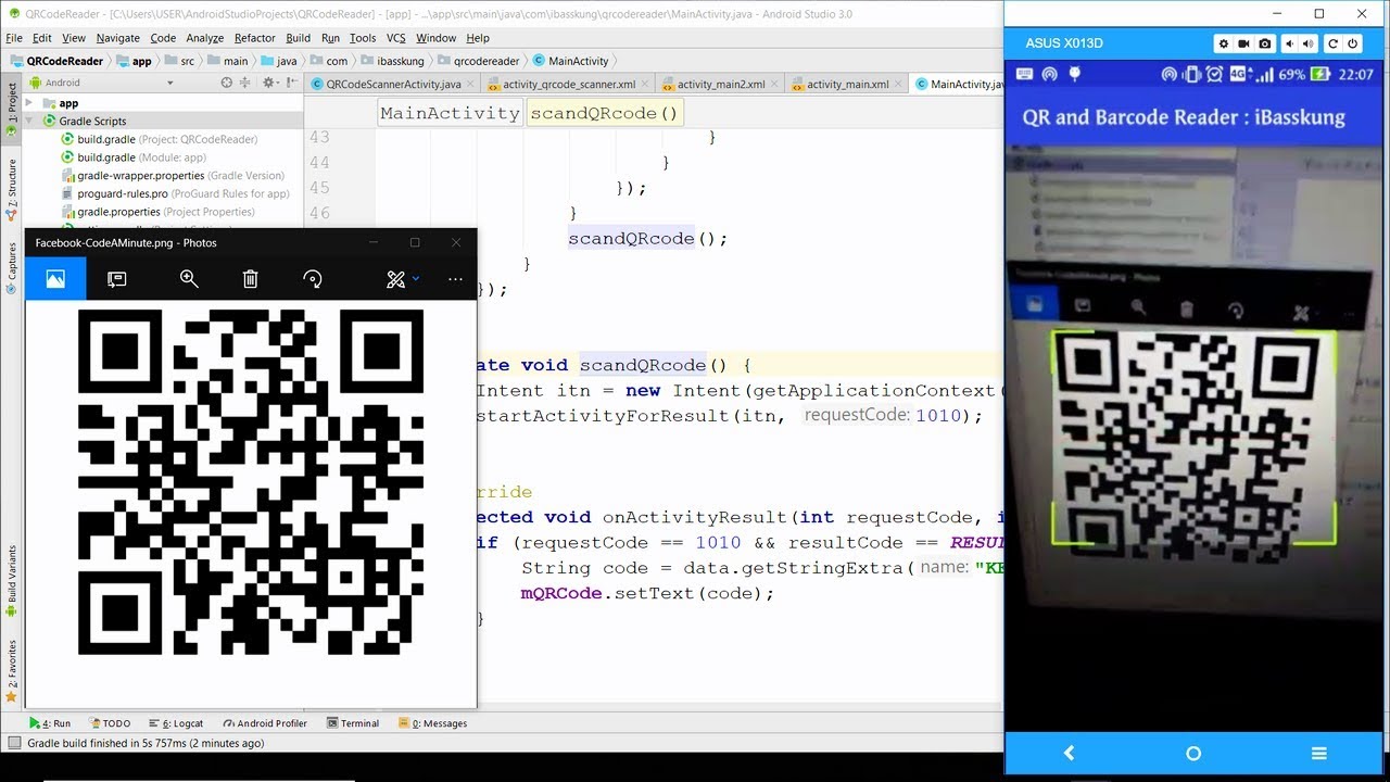 Android QR Code and Barcode Scanner (Testing)