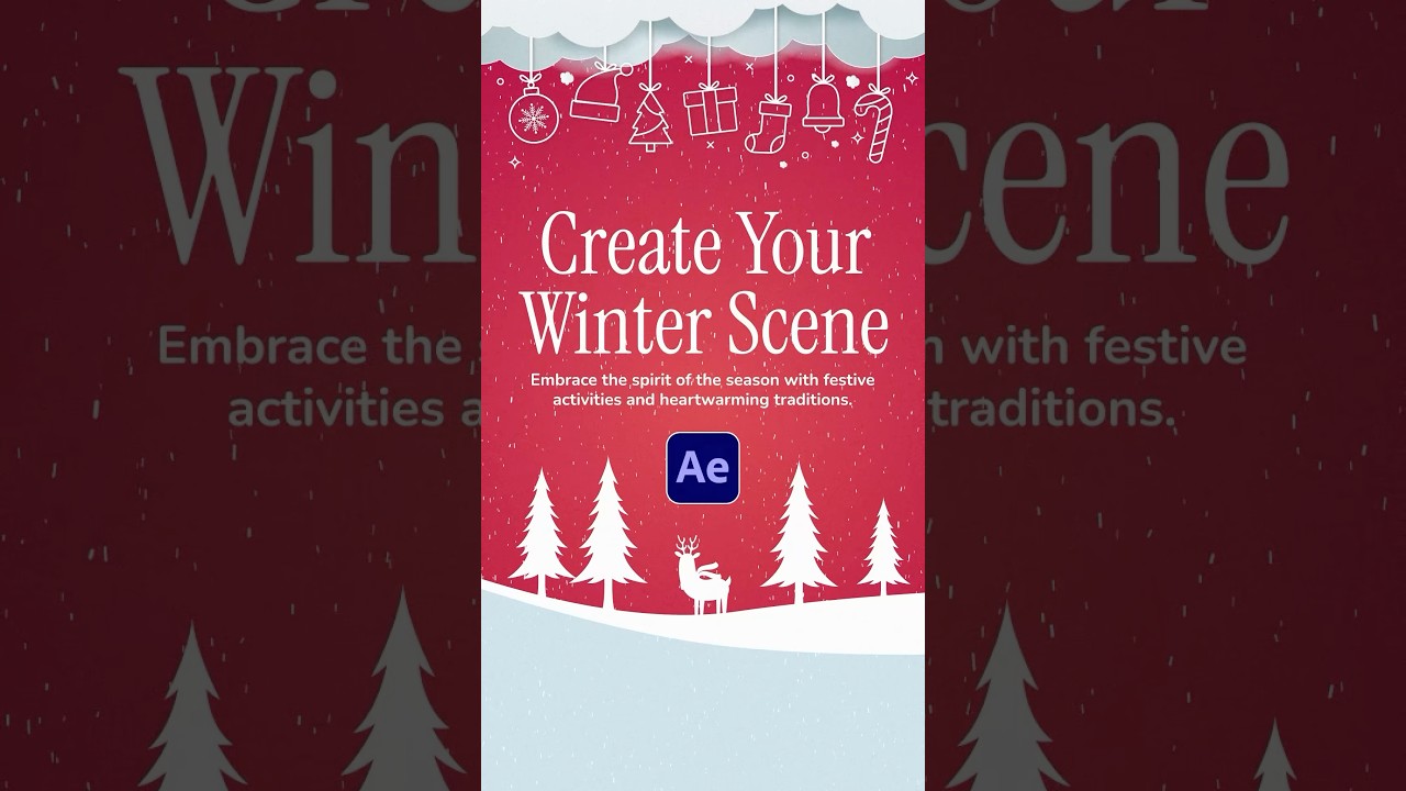 Create Christmas Winter Motion Graphics in After Effects!